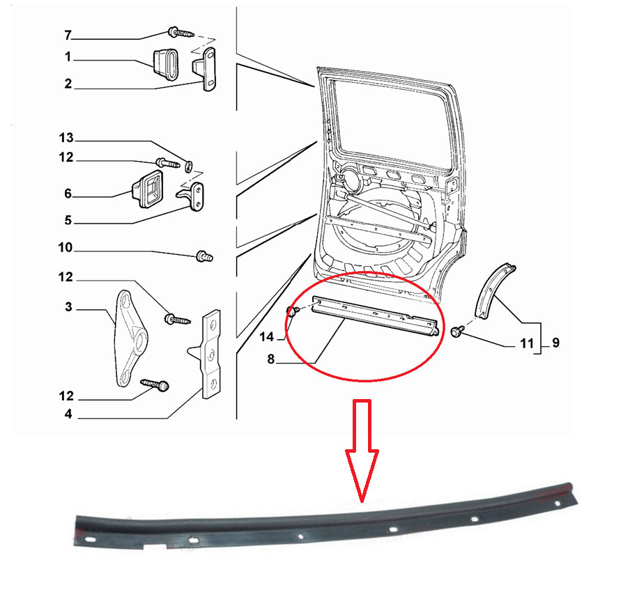 51824120 FIAT DOBLO SURGULU KAPI FITILI ALC CONTA SOL - 138.00 TL